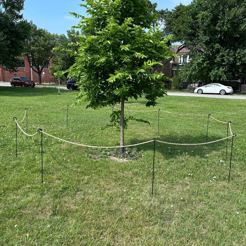 Rope Fence Pole Set - Heavy Duty Steel Rope Fence Poles - Made in USA ...