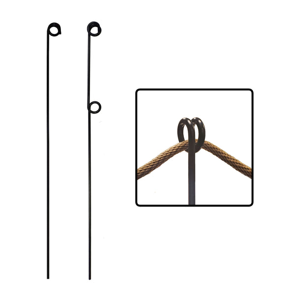 Rope Fence Pole Set - Heavy Duty Steel Rope Fence Poles - Made in USA ...