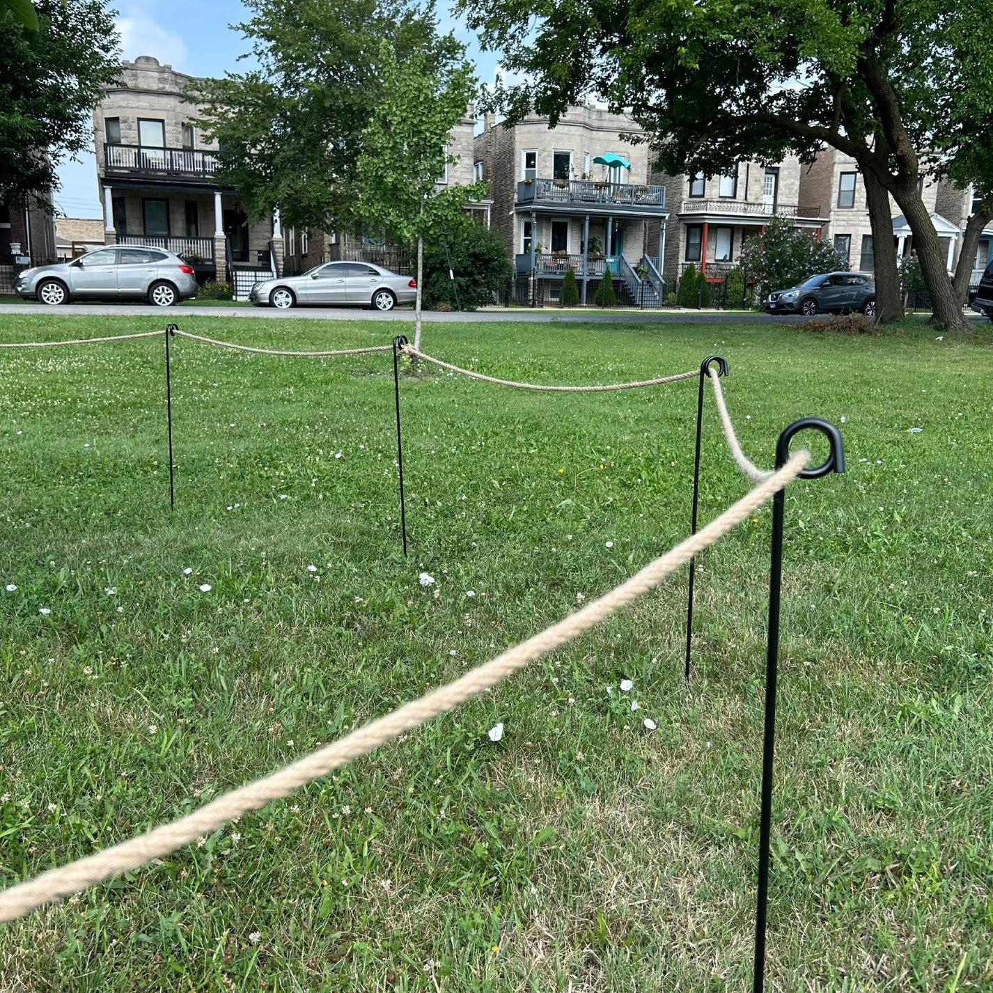 Rope Fence Pole Set - Heavy Duty Steel Rope Fence Poles - Made in USA ...